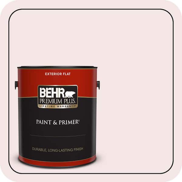 BEHR PREMIUM PLUS 1 gal. #RD-W01 Pink Prism Flat Exterior Paint ...
