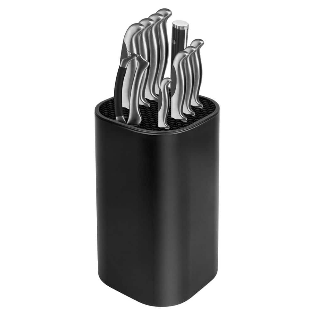Wudkey 20-Knife Black Detachable Plastic Knife Block with Scissors Slot ...