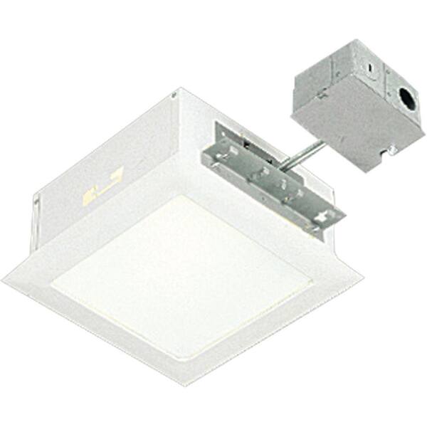 Progress Lighting 11.5 in. White Square Recessed Lighting Housing and ...