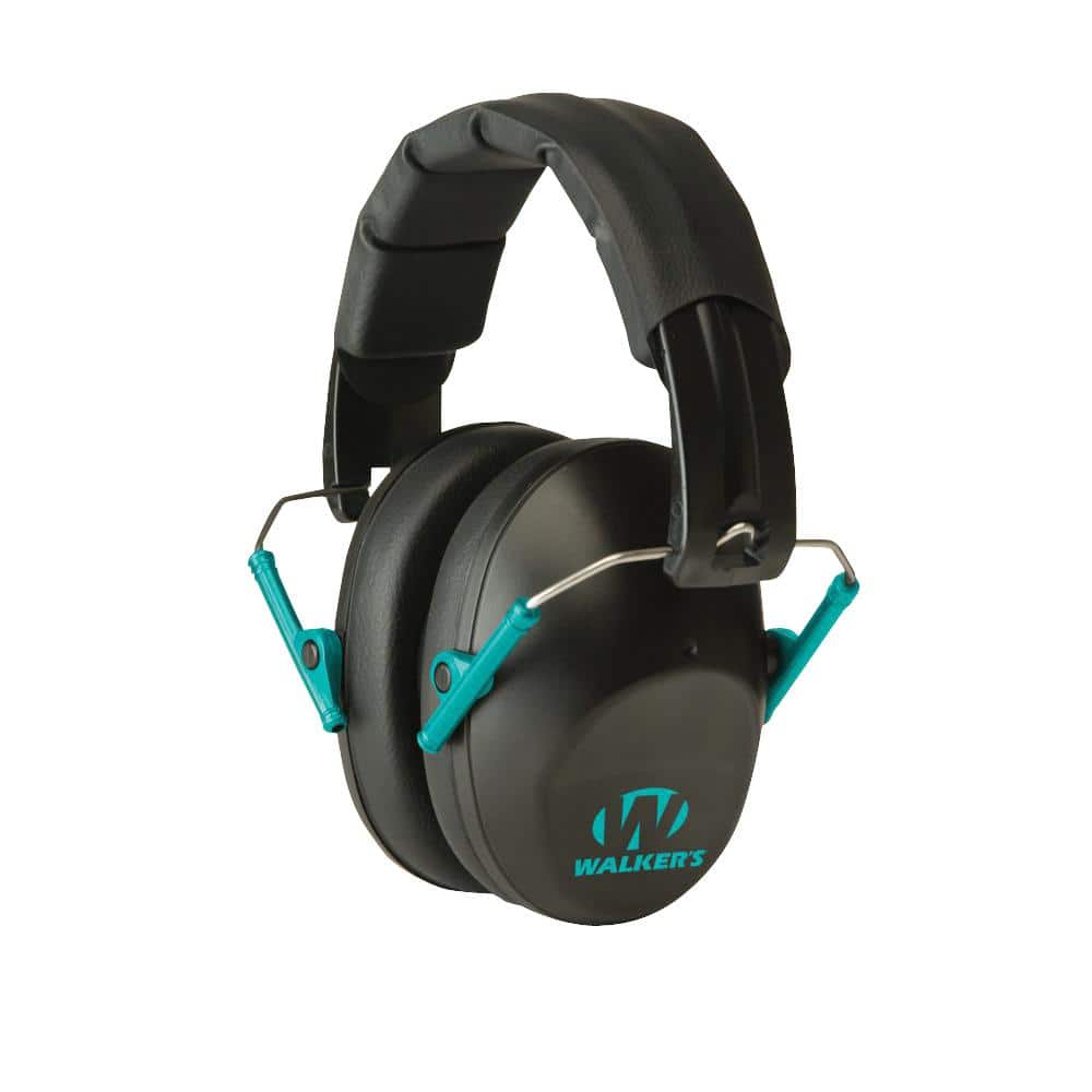 Walker's Game Ear Pro Low Profile Folding Muff in Black and Teal GWP ...