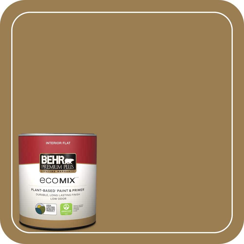 BEHR PREMIUM PLUS 1 qt. #320F-6 Wool Tweed Flat EcoMix Plant-Based ...