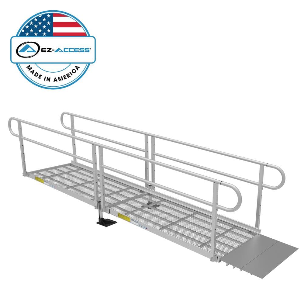 EZ-ACCESS PATHWAY 3G 12 ft. Wheelchair Ramp Kit with Expanded Metal ...