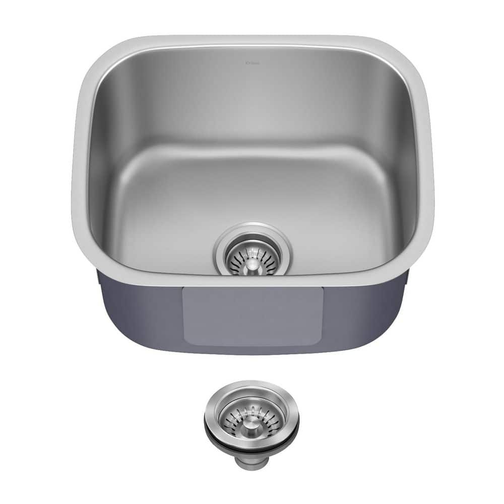 KRAUS Premier Undermount Stainless Steel 20 in. Single Bowl Kitchen ...