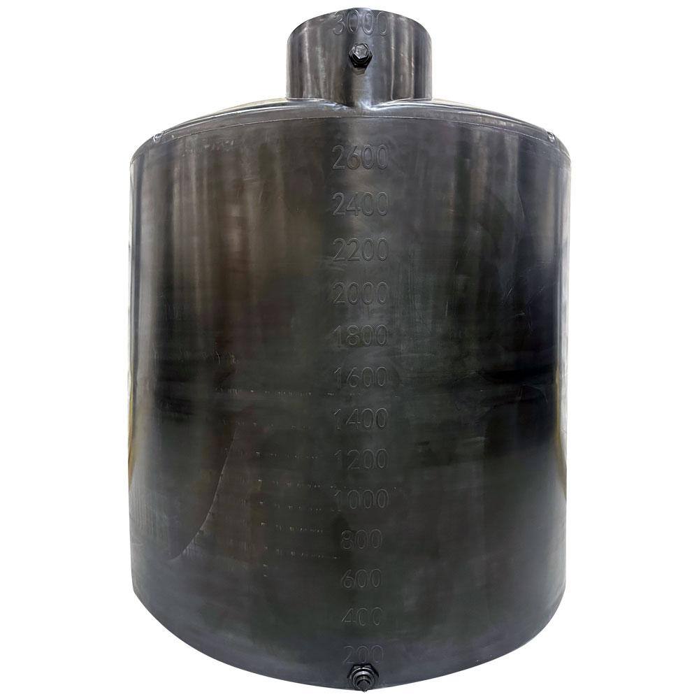 VPC 3000 Gal. Black Polyethylene Vertical Water Storage Tank 85-40635 ...