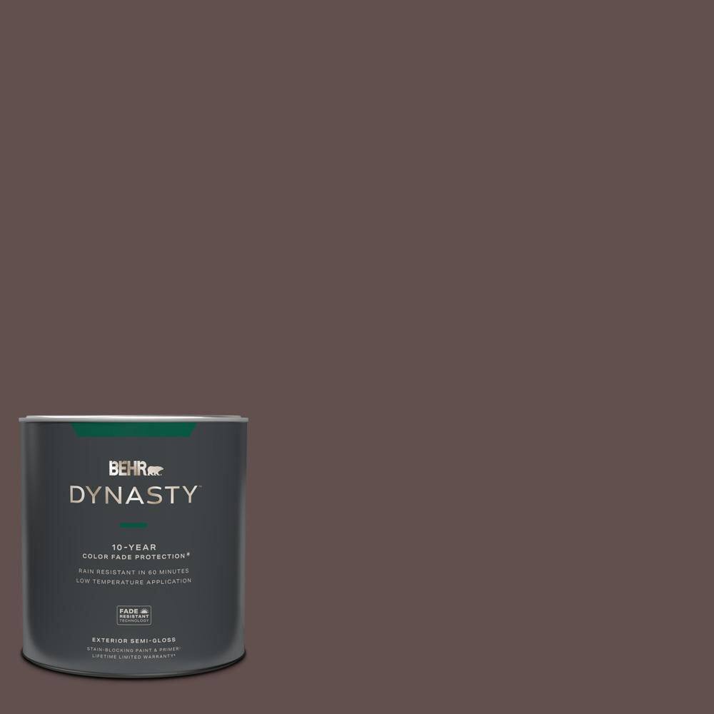 BEHR DYNASTY 1 qt. #720B-7 Spanish Raisin Semi-Gloss Exterior Stain ...