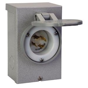 Generac 30 Amp Raintight Resin Power Inlet Box-6340 - The Home Depot