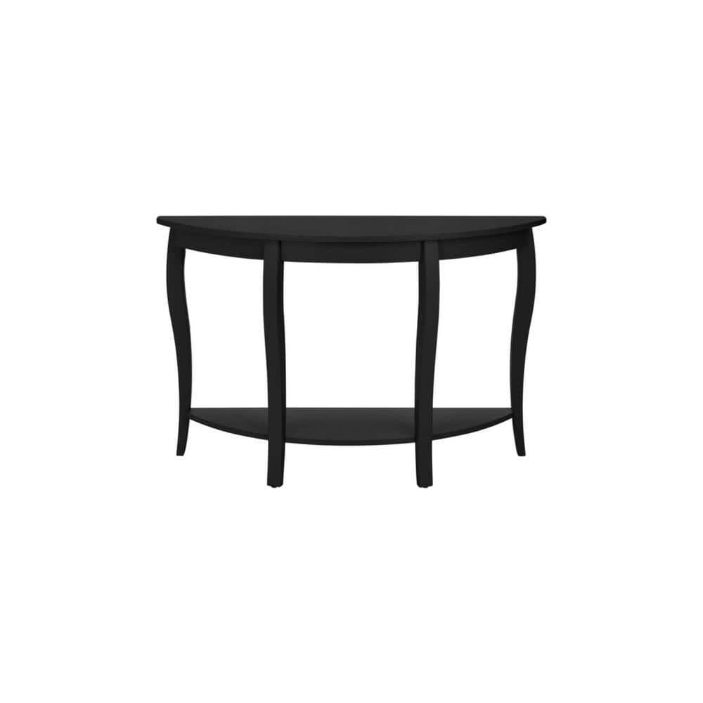 StyleWell Bellevale Demilune Dark Charcoal Wood Console Table CS 1006 ...