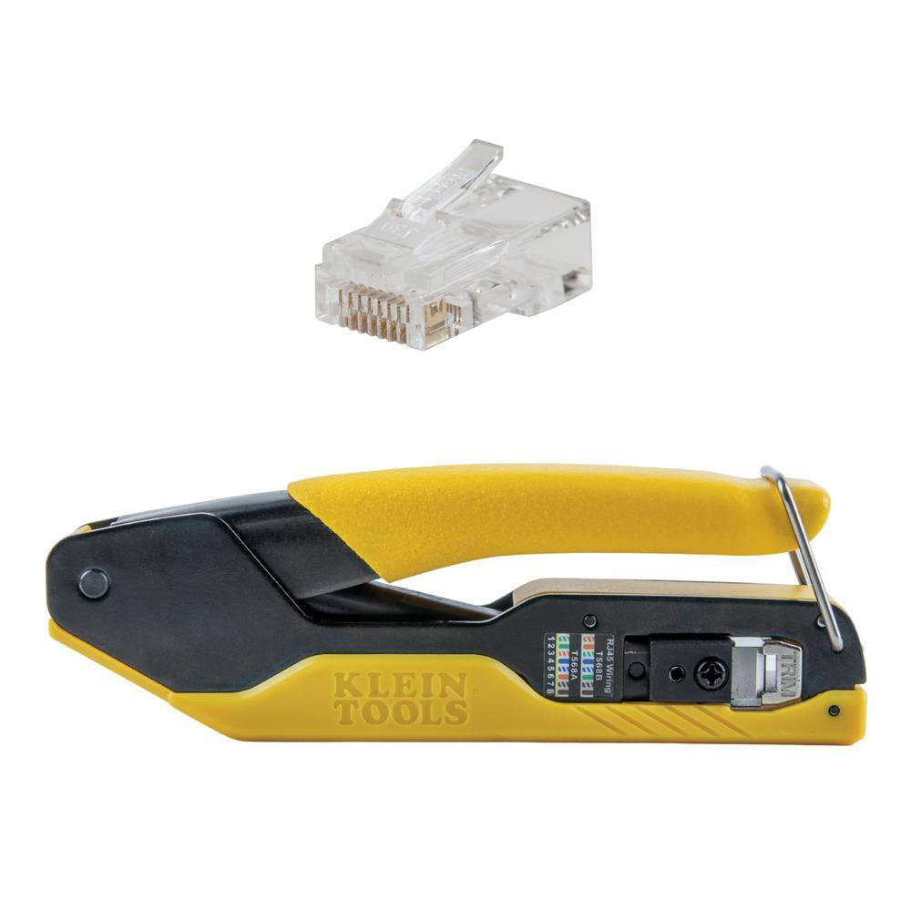 Klein Tools Compact Pass-Thru Modular Crimper with CAT6 Data Plugs (20 ...