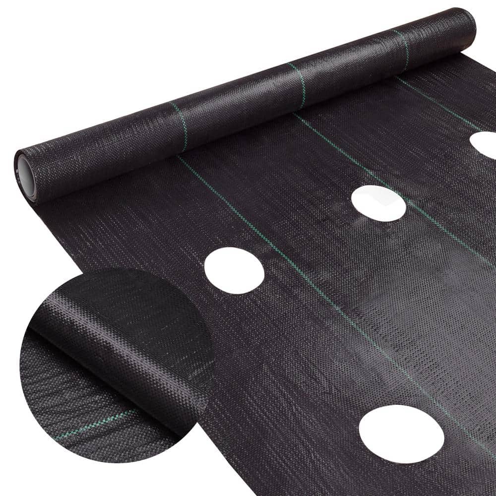 Agfabric 4 ft. x 12 ft. Easy-Plant Weed Block Garden Weed Berrier ...