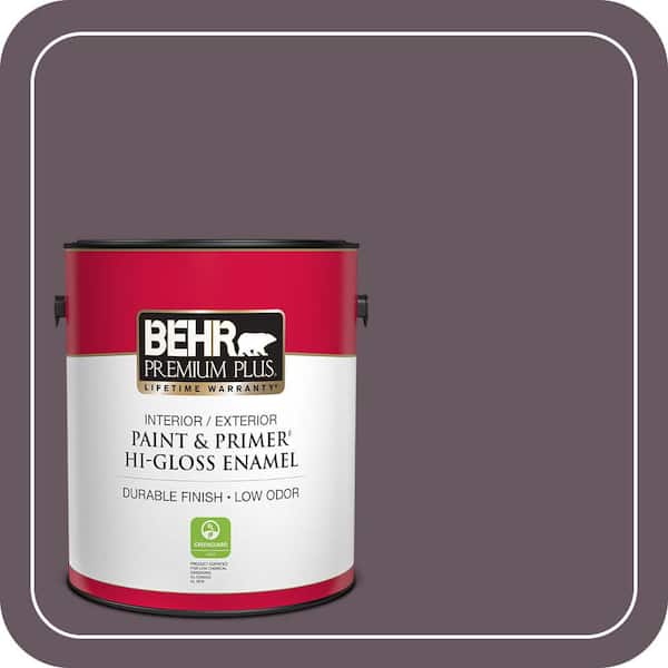 BEHR PREMIUM PLUS 1 gal. #N100-6 Urban Legend Hi-Gloss Enamel Interior ...