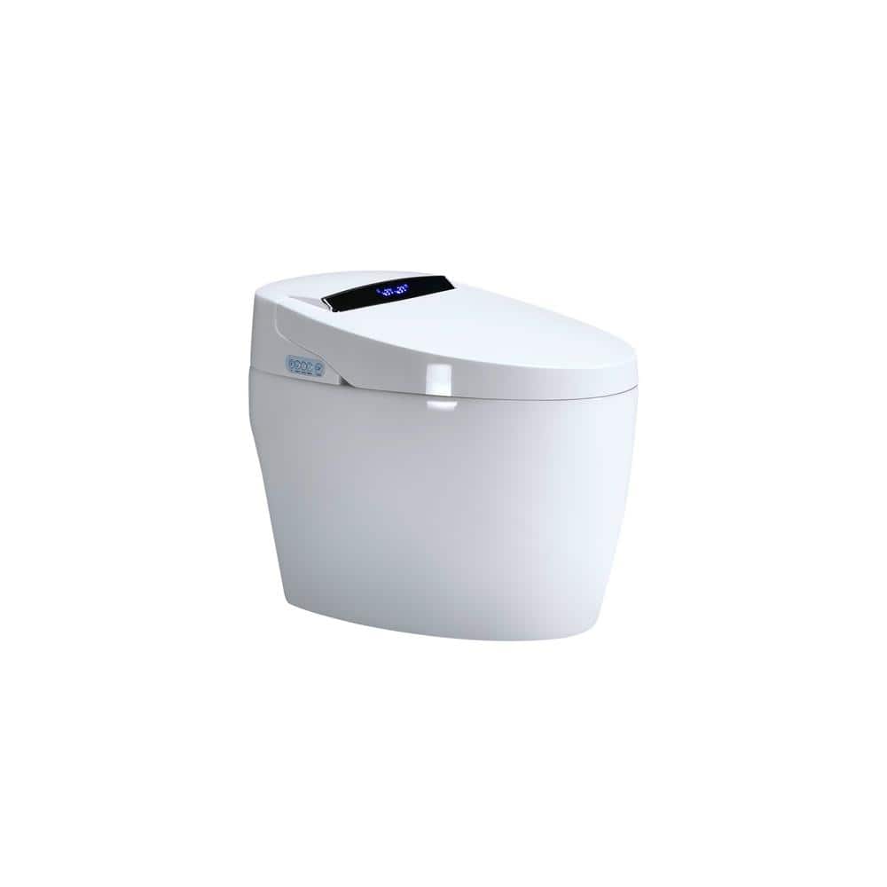 Xspracer Moray Elongated Smart Bidet Toilet 1.28 GPF in White with ...