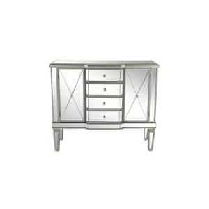 Baxton Studio Callen Silver Storage Cabinet with 4-Drawers 194-11944-HD ...