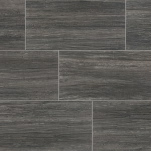 Daltile Articulo Column Grey 12 in. x 24 in. Glazed Porcelain Floor ...