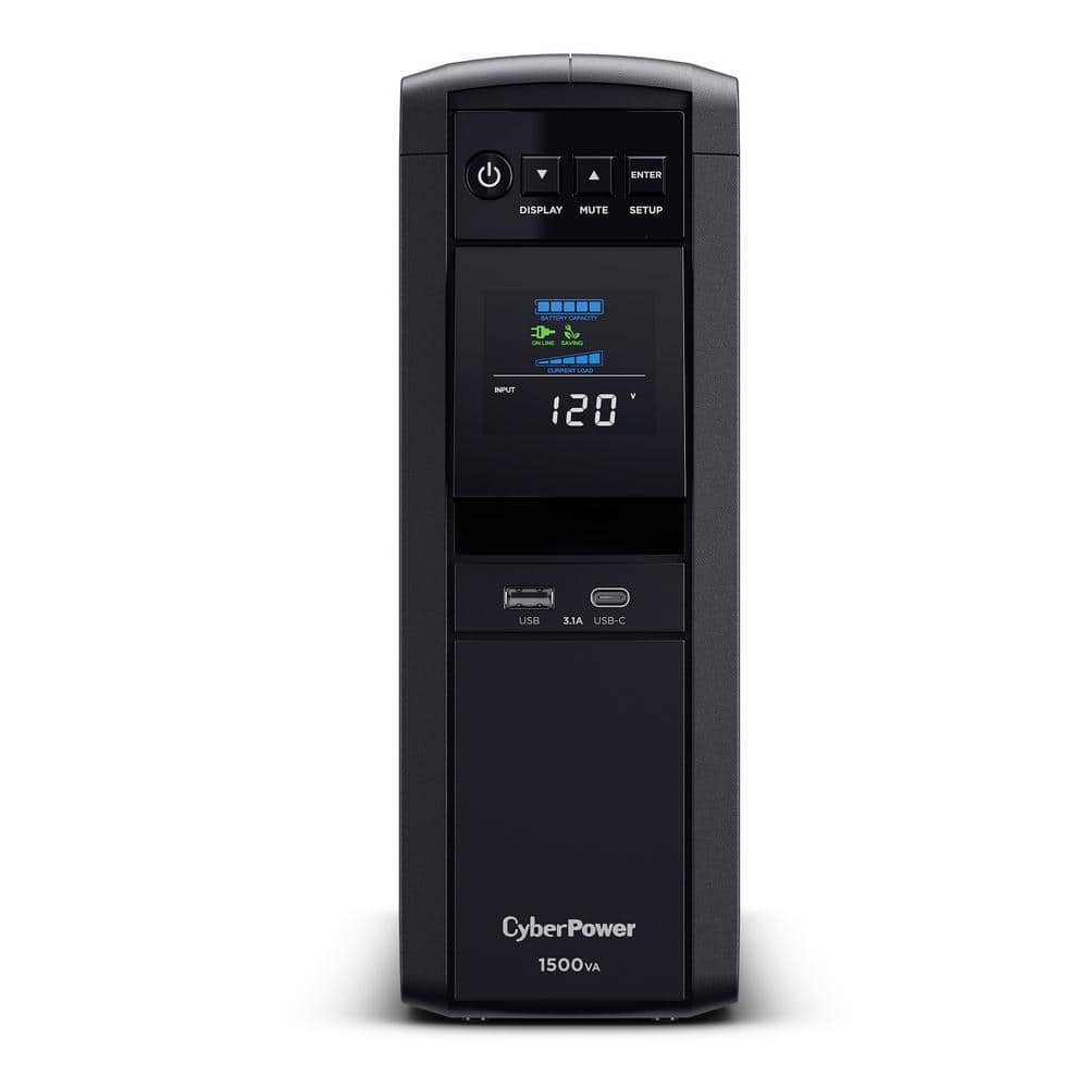 CyberPower 1500VA 120-Volt 10-Outlet 2-USB UPS Battery Backup ...