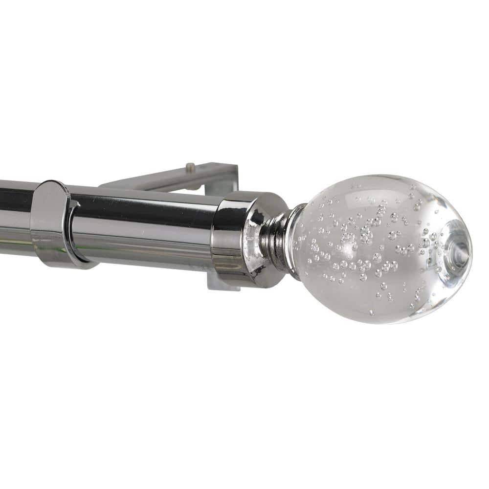 Art Decor 120 in. Non-Adjustable 1-1/8 in. Single Window Curtain Rod ...