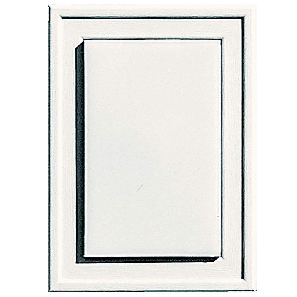 Builders Edge 4.5 in. x 6.3125 in. #123 White Raised Mini Mounting ...
