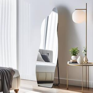 22 in. W x 65 in. H Large Arched Framed Full-Length Floor Mirror Wall ...