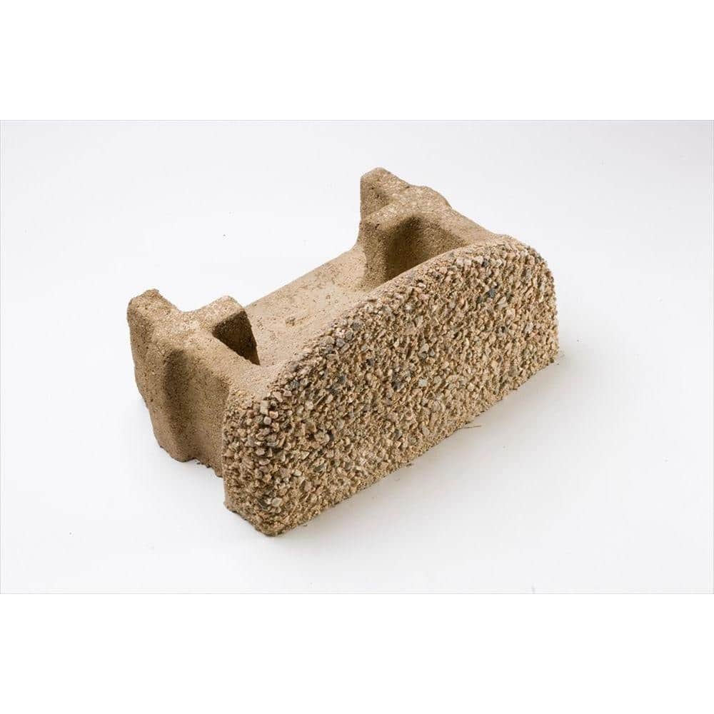 Verdura 6.5 in. x 18 in. x 12 in. Buff/Tan Concrete Exposed Aggregate ...