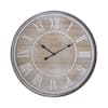 Yosemite Home Decor Rustic Age Distressed Brown Oversized Wall Clock ...