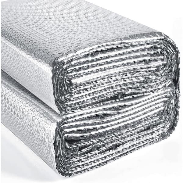 Pro Space 48 in. x 10 ft. Radiant Barrier Double Bubble Aluminum Foil ...