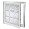 Hy-Lite 21 in. x 21 in. Left-Hand Acrylic Block Casement Vinyl Window ...