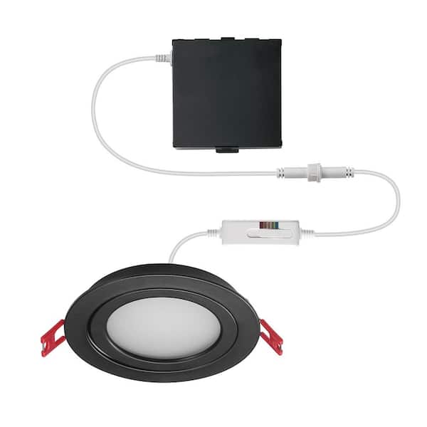 Commercial Electric Ultra Directional Integrated LED 4 in Round Adj ...