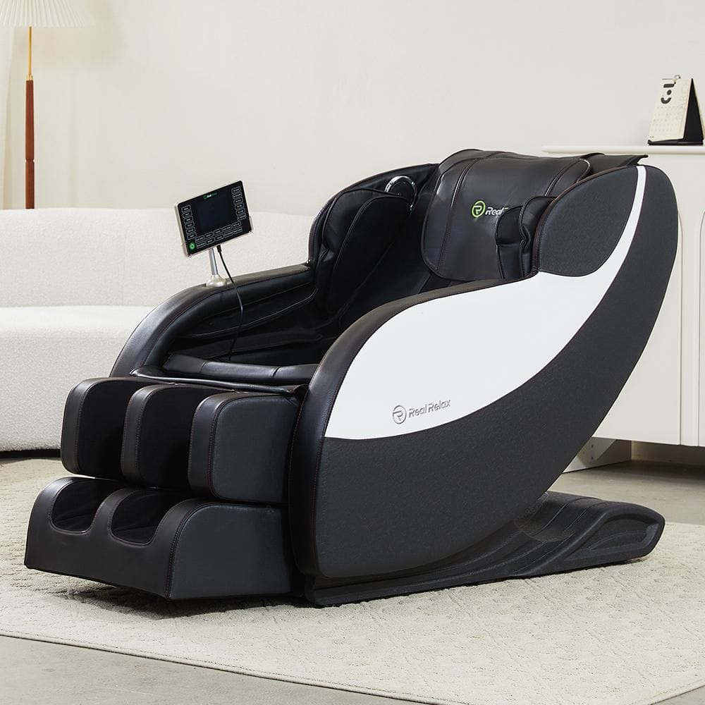 Jinseed Favor-BS09 Black color heated Full Body Massage Chair with faux leather zero gravity ...
