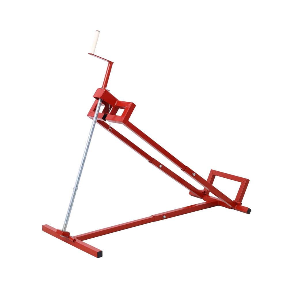 Tatayosi 800 lbs. Capacity Red Lawn Mower Lift for Riding Tractors, 45 ...