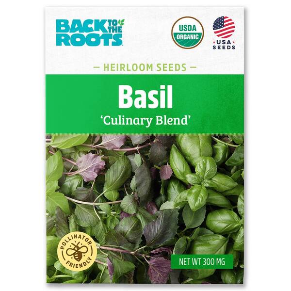 Back to the Roots Organic Basil 'Culinary Blend' Heirloom Herb Seeds ...