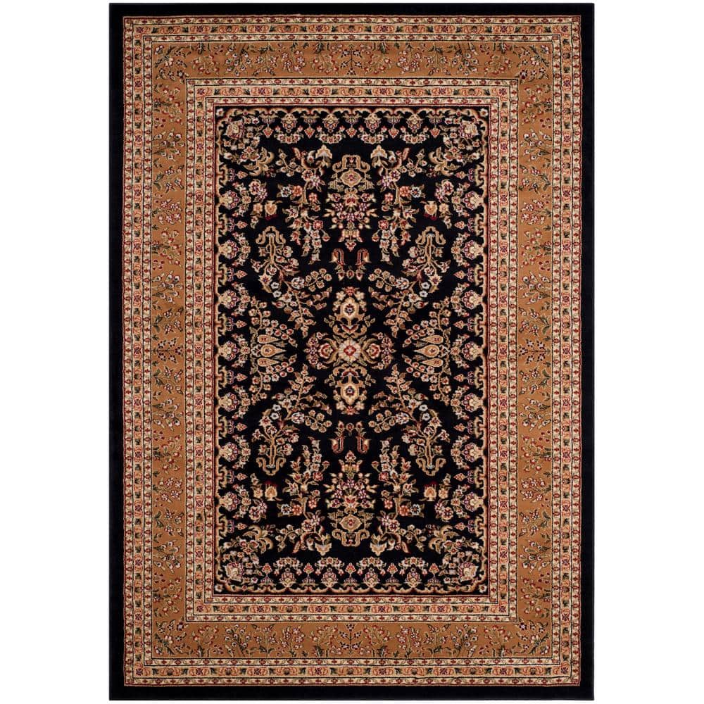 SAFAVIEH Lyndhurst Black/Tan 4 ft. x 6 ft. Border Area Rug LNH331D-4 ...
