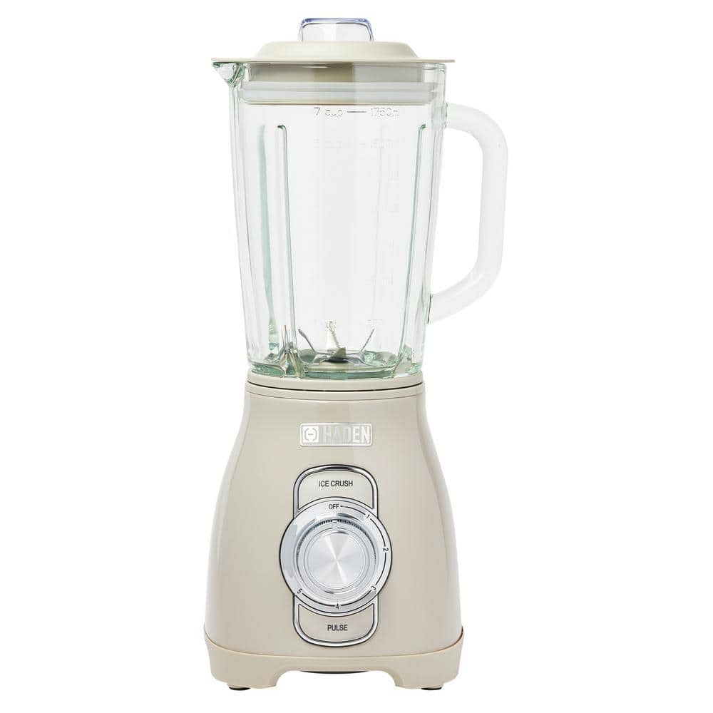 HADEN Power 59 oz. 5-Speed Putty/Chrome Blender with Ice Crush Button ...