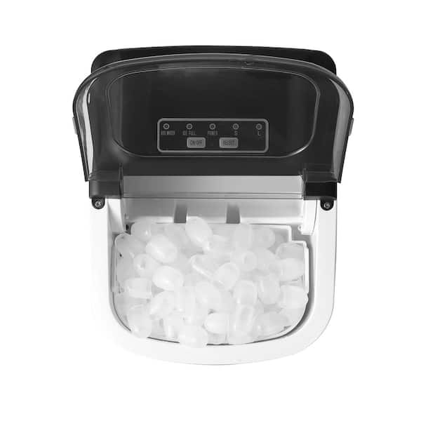 Magic Chef 27 lbs. Bullet Ice Countertop Ice Maker in Stainless Steel ...