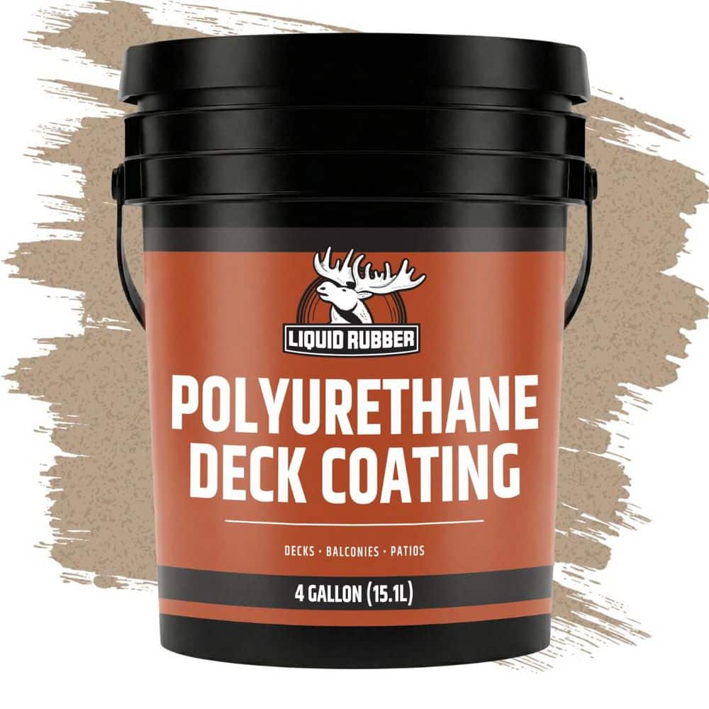 LIQUID RUBBER Polyurethane Deck Coating 4 Gal. 10x Stronger than Paint ...