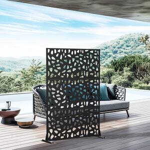 Dovelina 72 in. Dane Metal Outdoor Garden Fence Privacy Screen Garden ...