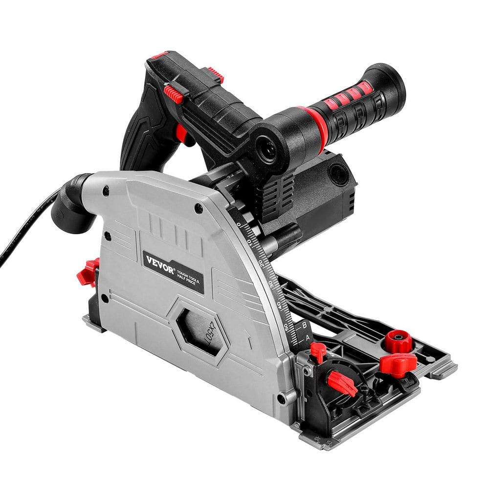 VEVOR Track Saw 6-1/2-in. Plunge-Cut Circular Saw Kit Tracksaw 2. 24in ...