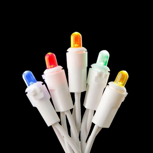 Home Accents Holiday 200-Light LED White Wire Multi-Colors Dome Icicle ...