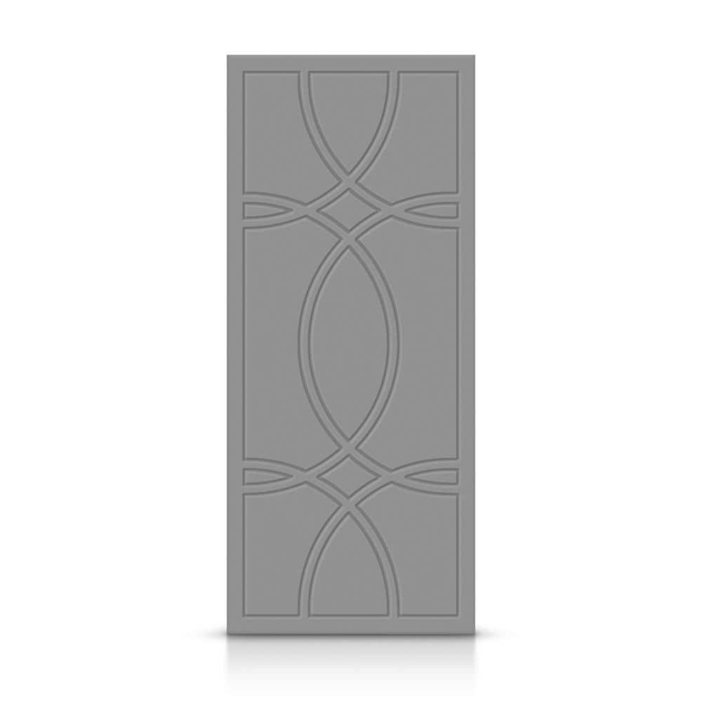 CALHOME 36 in. x 96 in. Hollow Core Light Gray Painted Composite MDF ...
