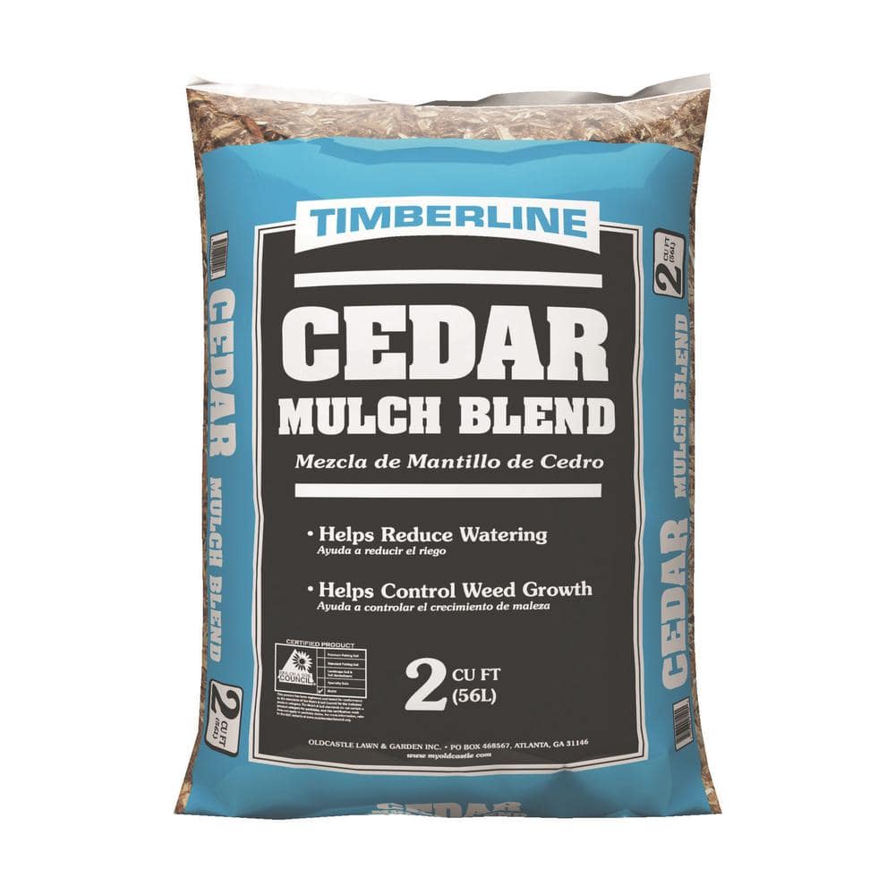 2 cu. ft. Cedar Blend Shredded Bagged Mulch 52058060 - The Home Depot