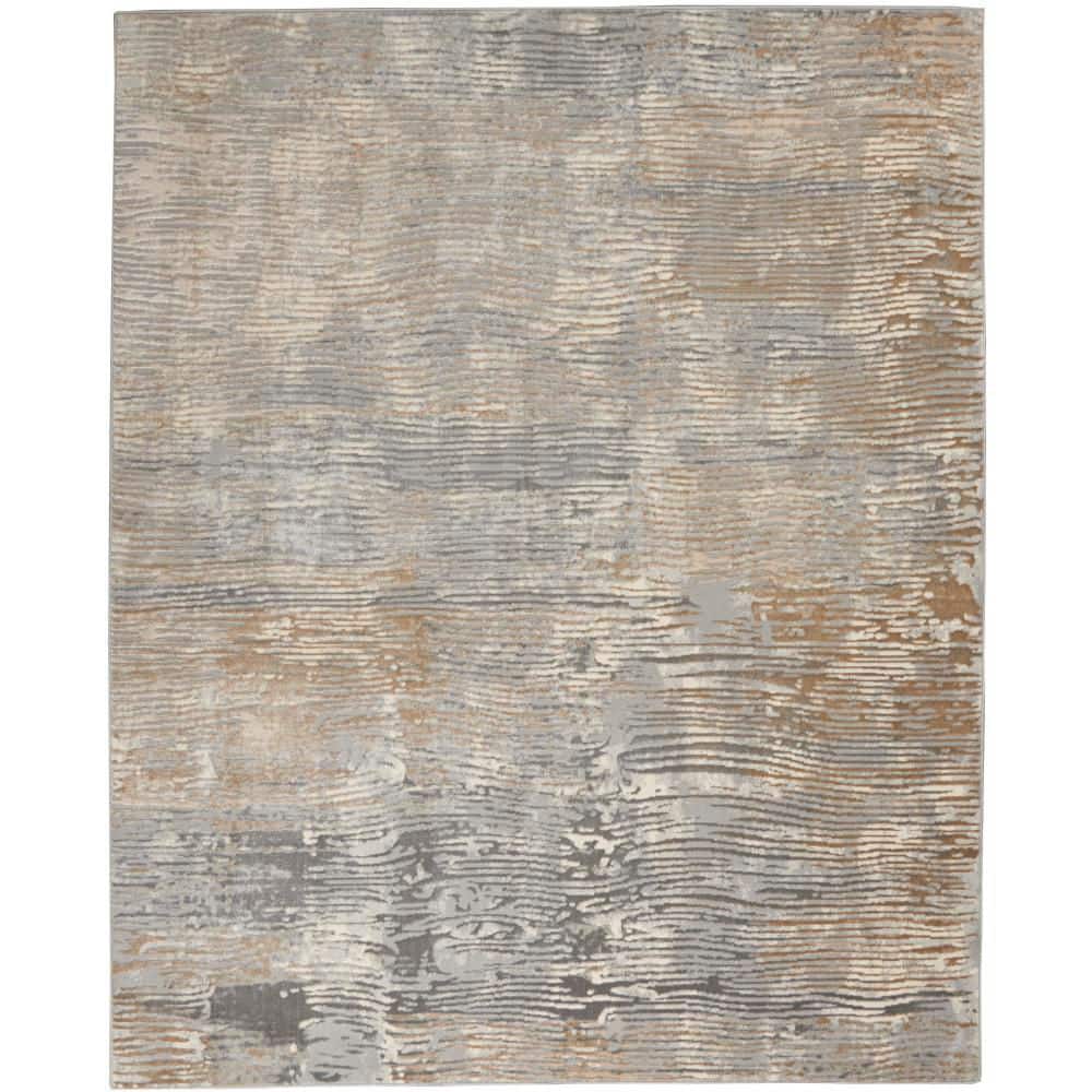 Nourison Solace Grey/Beige 8 ft. x 10 ft. Abstract Contemporary Area ...