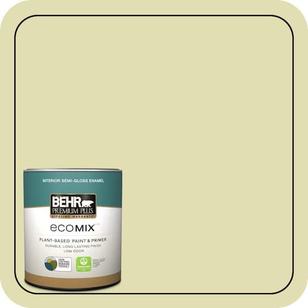 BEHR PREMIUM PLUS 1 qt. #M340-3A Modern Zen Semi-Gloss Enamel EcoMix ...