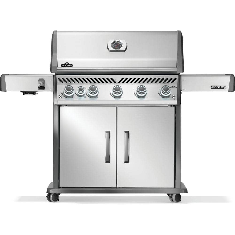 NAPOLEON Rogue PRO 625 5-Burner Natural Gas Grill in Stainless Steel ...