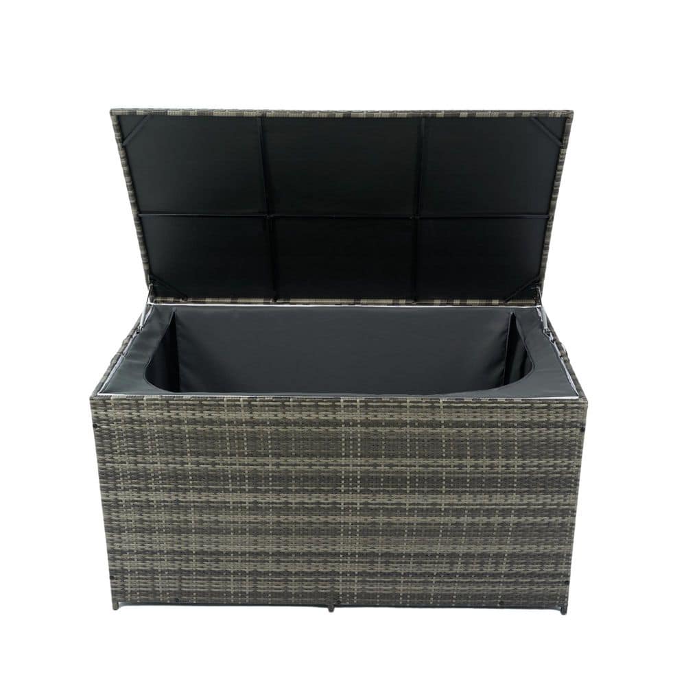 200 gal. Wicker Patio Deck Boxes with Lid W329P175893 - The Home Depot