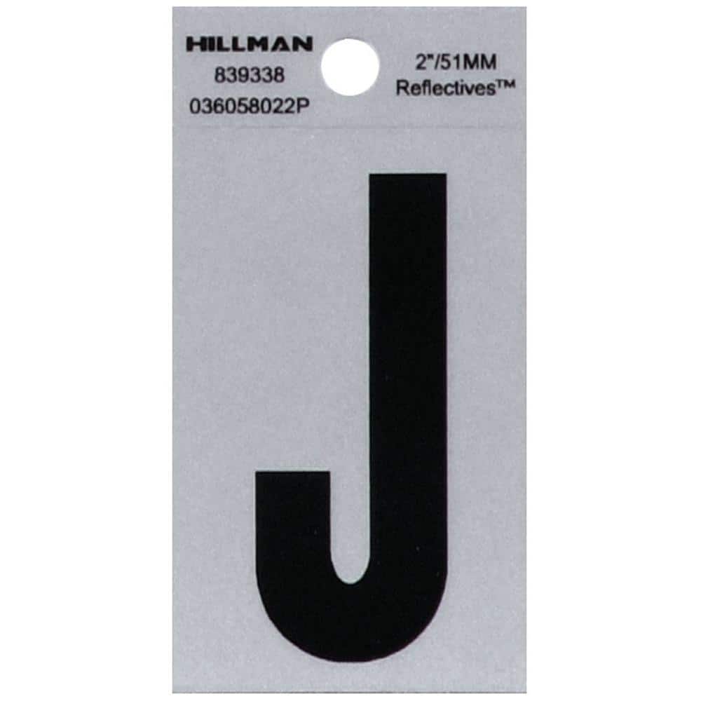 Everbilt 2 in. Vinyl Reflective Letter J 839338 - The Home Depot
