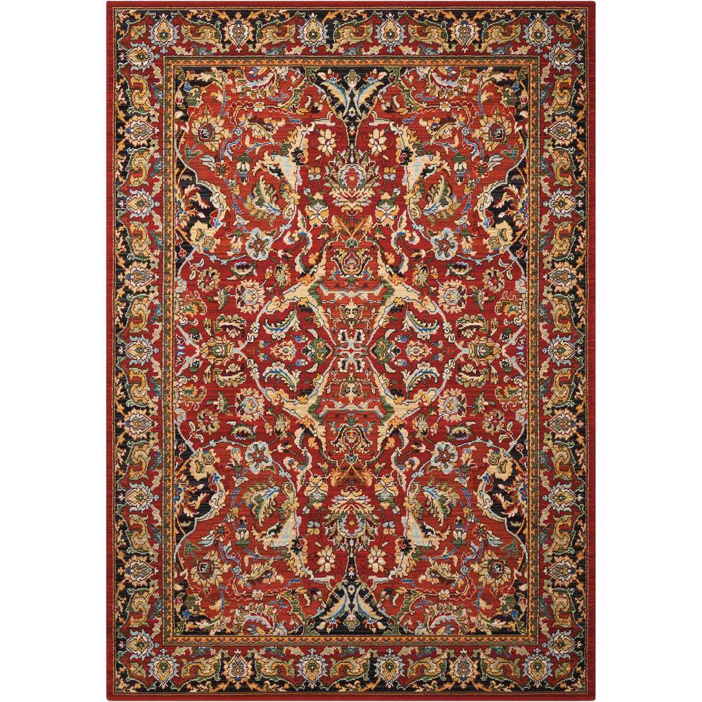 Nourison Timeless Red 10 ft. x 13 ft. Bordered Traditional Area Rug ...
