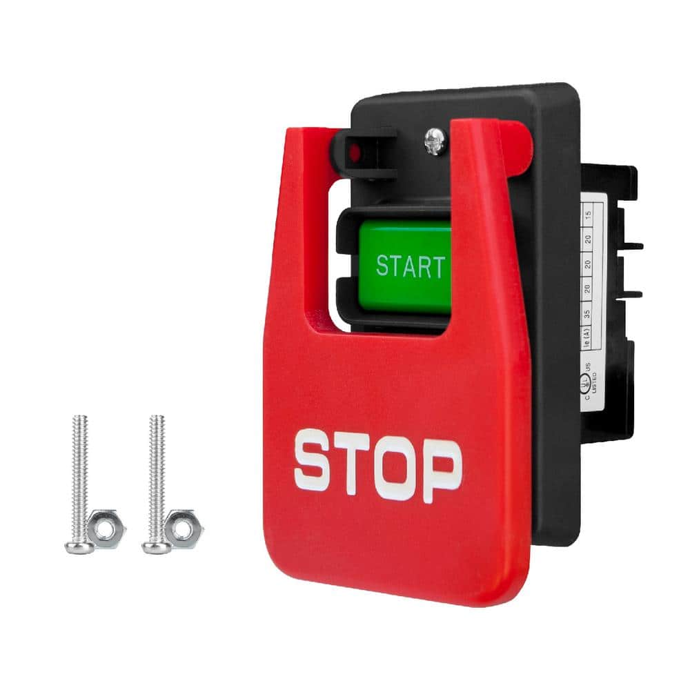 POWERTEC 110-Volt/220-Volt Paddle Switch with Single Gang Box Screws ...