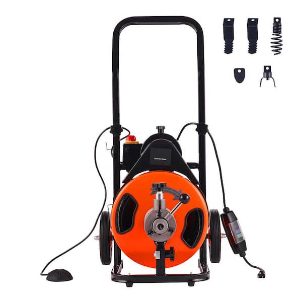 SKYSHALO Drain Cleaning Machine 50 ft. x 3/8 in. Sewer Snake Machine ...