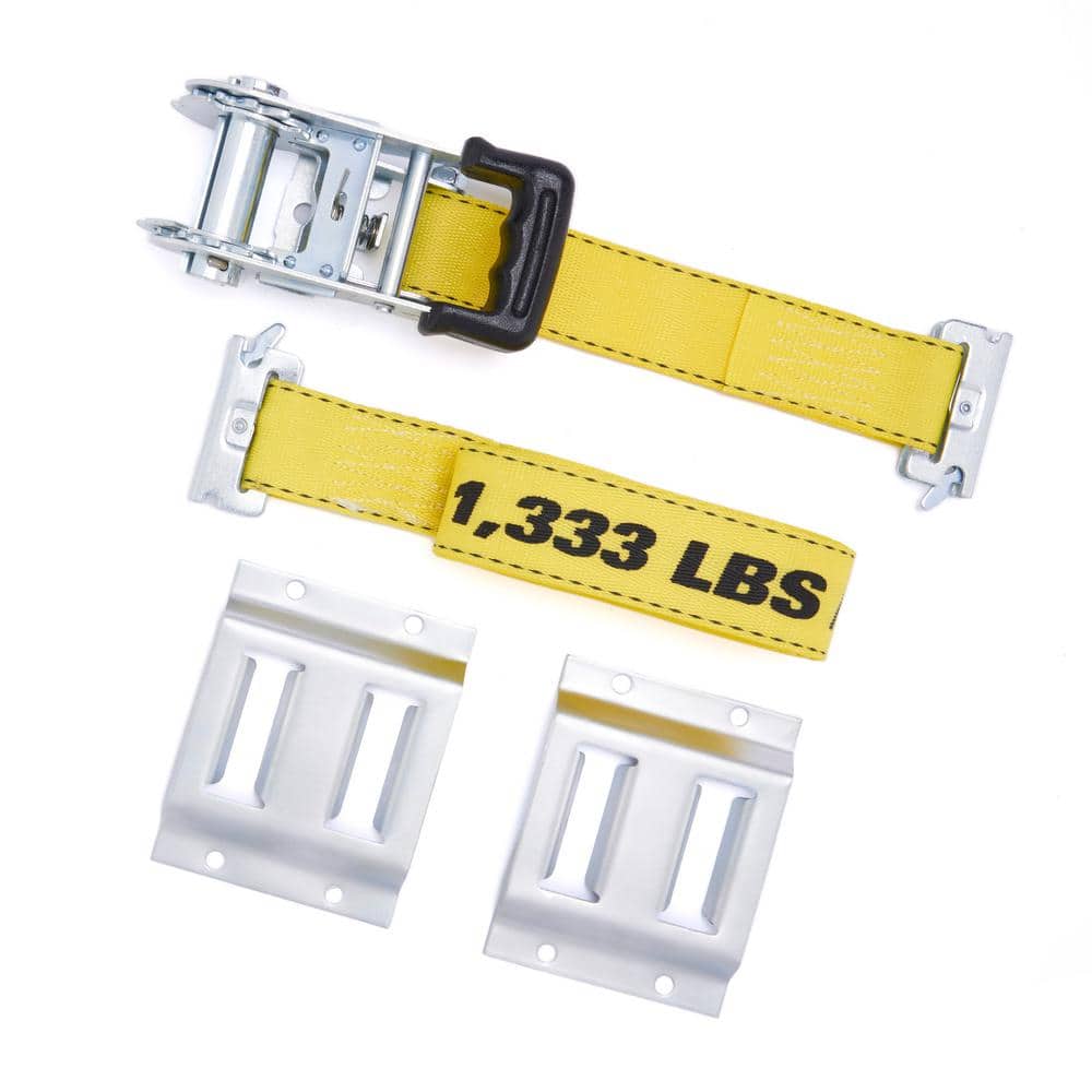Keeper 2 in. x 15 ft. 1,333 lbs. E-Track Ratchet Tie Down Kit 89350 ...