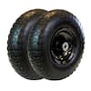 REALWORK 13" Flat Free Replacement Wheel for Garden Equipment 2-Pack ...