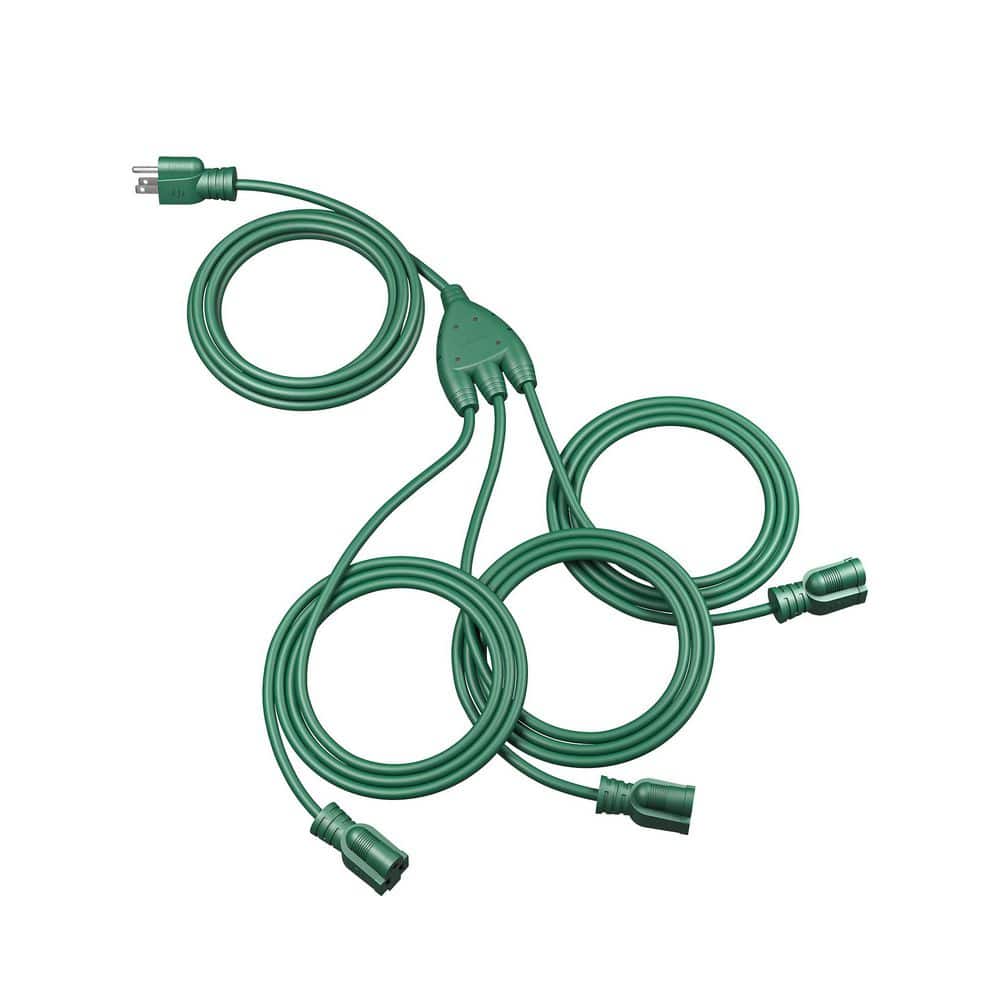 DEWENWILS 28 ft. (10+6+6+6) 16 / 3 AWG SJTW Outdoor Multi Outlets ...