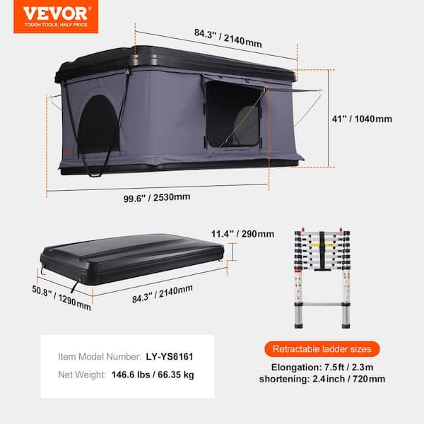 VEVOR Rooftop Tent Hard Shell, Naturnest Rooftop Tent VEVOR Rooftop Tent Hard Shell, Naturnest Rooftop Tent